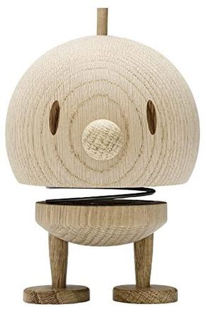 Hoptimist Bumble en Bois, Figurine &agrave; secouer, d&eacute;coration scandinave pour Le Salon, Le Bureau, Le Couloir, la Salle de Bain, Super Cadeau, 7,5 x 8,5 x 10,7 cm, M