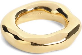 Jil Sander irregular-edges ring - Gold
