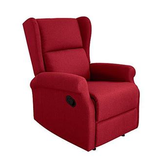 Gardenia Relaxsessel mit Verstellbarer R&uuml;ckenlehne, manuell, aus Stoff, Farbe: Bordeaux
