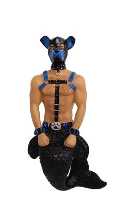 December Diamonds 55-55478 Welpe blau, Merman Ornament 17,8 cm