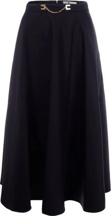 Elisabetta Franchi Femme, Jupes, Noir, Taille: 40 FR Midi Skirt
