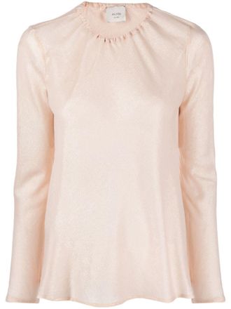 Alysi Hoodie mit Lurex-Detail - Rosa