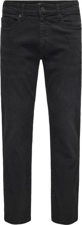 Only & Sons Herren Onsweft Regular Black 8638 Mat DNM Noos Slim Fit Jeans, Black Denim, 33W / 30L EU