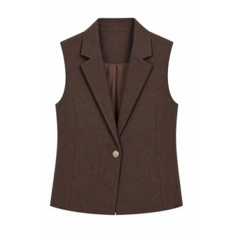 2-Biz Femme, Vestes, Brun, Taille: 48 FR Gilets