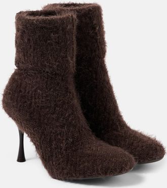 Gianvito Rossi Ankle Boots Finny 85 aus Strick