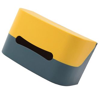 Supvox Kompakter Wand Taschentuchspender Gelb Selbstklebend Praktische Tissue Kasten mit Montage f&uuml;r Wohnzimmer und Badezimmer