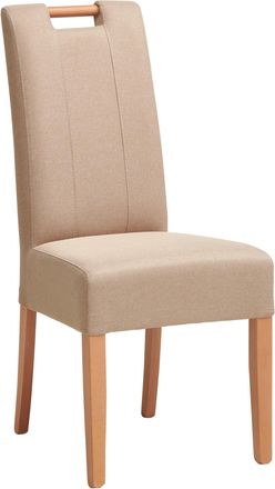 Livetastic Stuhl, Taupe, Holz, Textil, Buche, massiv, eckig, 46x101x62 cm, mit Griff, Esszimmer, St&uuml;hle, Esszimmerst&uuml;hle, Vierfu&szlig;st&uuml;hle