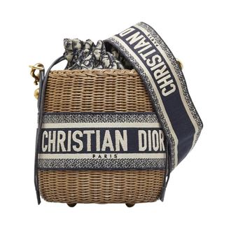 Dior Pre-owned Oblique Wicker Bucket Bag - - Pre-owned - Damen - Braun - ONE SIZE