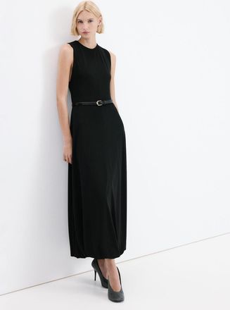 Mango Robe coton &eacute;vas&eacute;e noir - Femme - XS - MANGO