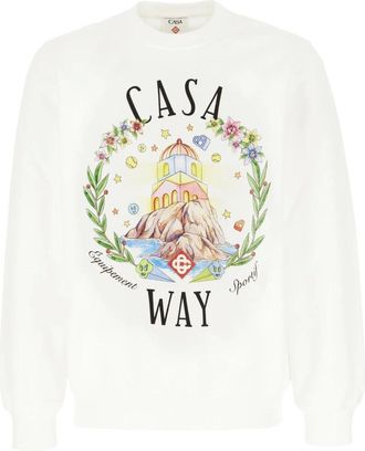 Casablanca Homme, Sweatshirts et sweats &agrave; capuche, Blanc, Taille: M SweaT-shirts