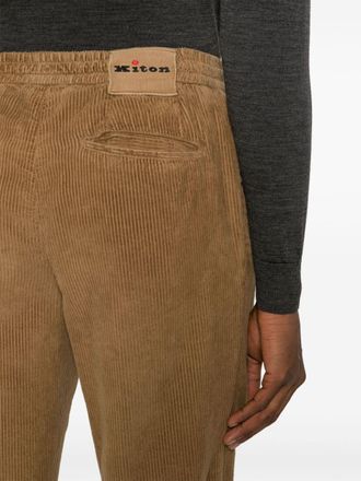 Kiton Womens Corduroy Slim-Cut Trousers Aw23 M