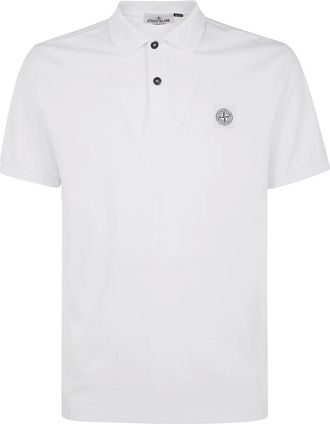Stone Island Homme, Tops, Blanc, Taille: XL Polo Short Sleeve