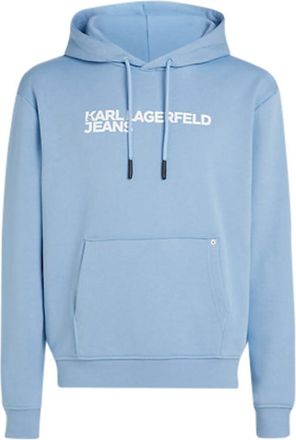 Karl Lagerfeld Karl Lagerfeld Jeans, Herren, Essentail Logo Hoodie, Normale Passform, Blau, XXL