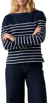 Levi's Damen Marin Top T-Shirt, Magnolia Stripe Navy, X-Small