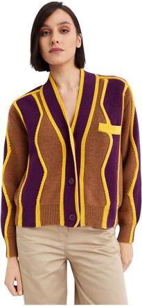 Kenzo Femme, Pulls, Multicolore, Taille: 38 FR Wool Cardigan With Logo