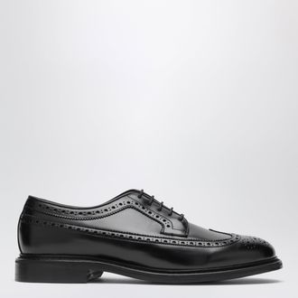 Berwick 1707 Schwarze Derby-Schuhe aus Leder