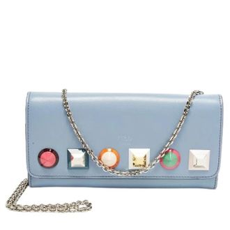 Fendi Pre-owned Leder Clutch - - Pre-owned - Damen - Blau - ONE SIZE