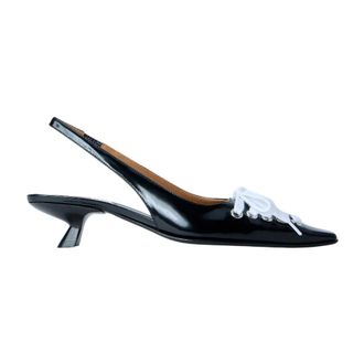 Marni Femme, Chaussures, Noir, Taille: 40 EU Escarpins &agrave; talon kitten slingback