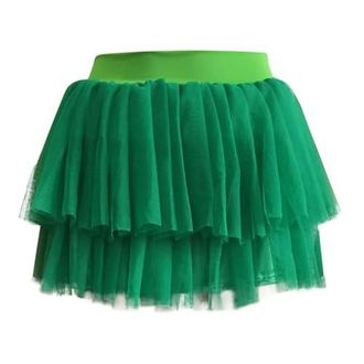 Generic Femme Jupe Tutu Mini Jupe Short Tulle Paillette Culotte Gothique Tulle Femme Adulte Élégante Formelle Jupes Courte Adulte Tutu 3 Couches Noire Longue