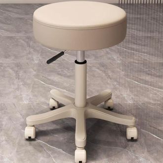 Generic Hocker H&ouml;henverstellbar Mit Fu&szlig;st&uuml;tze &middot; Drehhocker 360&deg; Drehbar &middot; B&uuml;rohocker & Friseurhocker &middot; Rollhocker Mit R&uuml;ckenlehne Aus PU-Leder &middot; Arbeitshocker