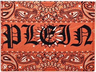 Philipp Plein Homme, Accessoires, Orange, Taille: ONE Size Leather Credit Cards Holder Paisley