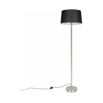 QAZQA Simplo - Lampadaire avec Abat-Jour - 1 lumi&egrave;re - h 1690 mm - Noir - Moderne - &eacute;clairage int&eacute;rieur - Salon i Chambre - Qazqa