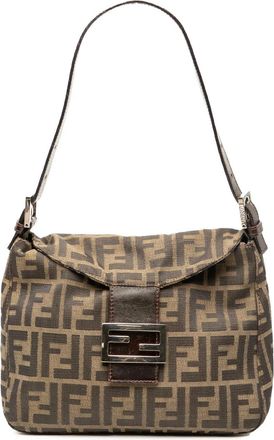 Fendi Hobo Bags - Zucca Canvas Double Flap Shoulder Bag - Gr. unisize - in Braun - f&uuml;r Damen