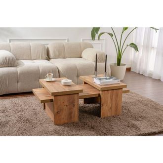 Asir Group LLC Asir Group Llc - Table Basse en Pin Atlantique, 45x110x41 cm, Pour la Maison