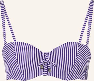 Cyell Cyell B&uuml;gel-Bikini-Top Seersucker blau