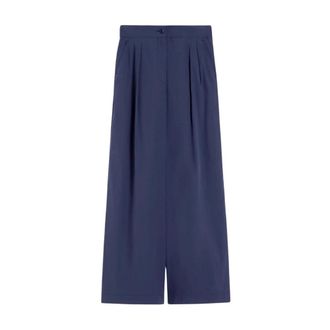 Max Mara Wide Leg Hosen - - Trousers - Damen - Blau - 2XL