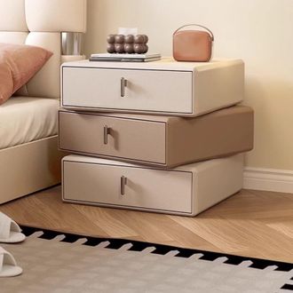 Generic Moderner Nachttisch, Nachttisch Aus Holz Mit 3 Drehbaren Schubladen Und Griff, Schr&auml;G Geschnittene Ecke for Tischlampen, B&uuml;Cher, Dekorationen