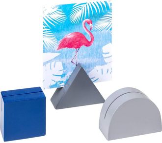 Walther Design Fotohalter bis 13 x 18 cm aus Holz, 3er Set Geometrics FC310M