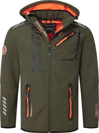 Geographical Norway Herren Softshelljacke Royaute Kaki/Orange 3XL