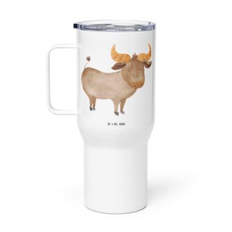 Mr. & Mrs. Panda XXL Thermobecher Sternzeichen Stier - Geschenk, Geburtstag April, Ochse, XL Reisetasse, Rind, Jumbo Becher, Reisebecher, Gro&szlig;er, Autobecher, Mai