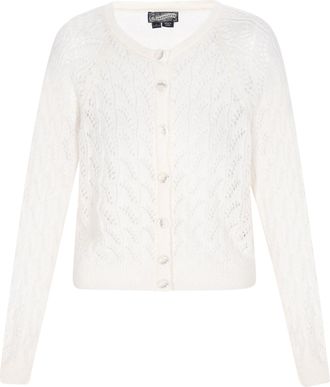 Dreimaster Dreimaster Strickjacke Frauen Wei&szlig;