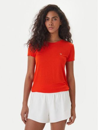 Emporio Armani T-Shirt EW000408 AF19024 U5029 Korallenfarben Regular Fit