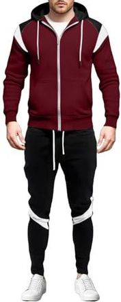 Generic Surv&ecirc;tement de sport pour homme 2026 Surv&ecirc;tement de sport pour homme Surv&ecirc;tement d&eacute;contract&eacute; athl&eacute;tique 2 pi&egrave;ces Ensemble de sweatshirts et pantalons 