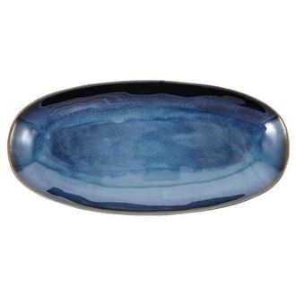 DOITOOL Assiette de service ovale en céramique pour poisson, collation, apéritif, récipient alimentaire pour steak, fruits de mer, poisson, sushi, dessert, vi