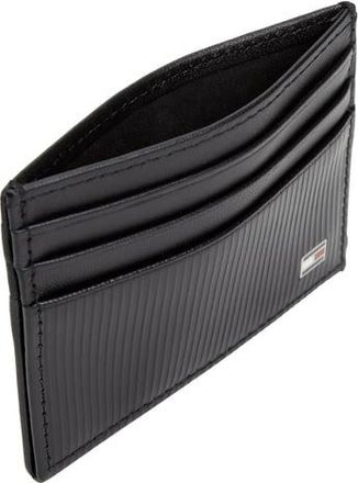 Tommy Hilfiger Porte-cartes en cuir textur&eacute;