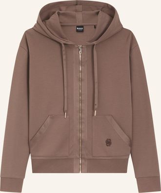 HUGO BOSS Loungewear Jacke Shiny B_Jacket H. braun