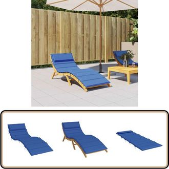 vidaXL Sonnenliegen-Auflage K&ouml;nigsblau 180x60x3 cm Oxford-Gewebe - Gartenliege Auflagen - Liegepad - Sonnenschirm Auflage - Oxford Stoff - Wasserabweisend
