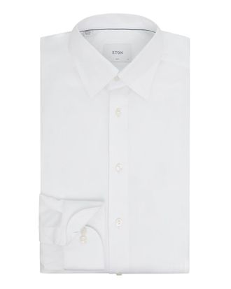 Eton Unifarbenes Signature Twill-Hemd mit Kentkragen, Slim in