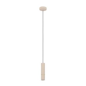 Eglo Suspension luminaire LED Caminia, lampe &agrave; susprendre pour table &agrave; manger, lustre chambre et salle &agrave; manger, m&eacute;tal beige et dor&eacute;, ampoule GU10, blanc c