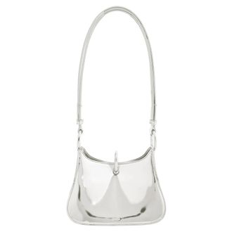 Paco Rabanne Silberne Small Ring Leder Tasche - - Bags - Damen - Grau - ONE SIZE