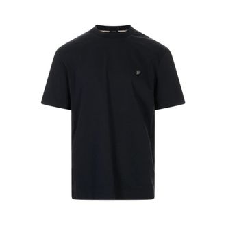 HUGO BOSS Homme, Tops, Bleu, Taille: XL T-shirt en coton merceris&eacute; avec monogramme Double B