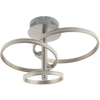 Globo Lighting Plafonnier led cristal anneau spot sommeil lampe de chambre damis argent 67822-24N