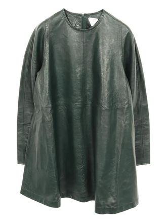 Bottega Veneta robe courte en cuir (ann&eacute;es 2010) - Vert