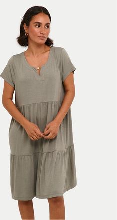 Kaffe Kleid f&uuml;r den Alltag Petra 10504657 Grau Relaxed Fit