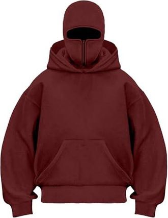 Generic Pull pour femme avec et d&eacute;contract&eacute; &agrave; manches longues trois pi&egrave;ces &agrave; capuche avec motif &agrave; carreaux et boutonni&egrave;re Pull avec fermeture &eacute;clair pour femm