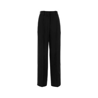 Jil Sander Femme, Pantalons, Noir, Taille: 38 FR Pleated Pantalons